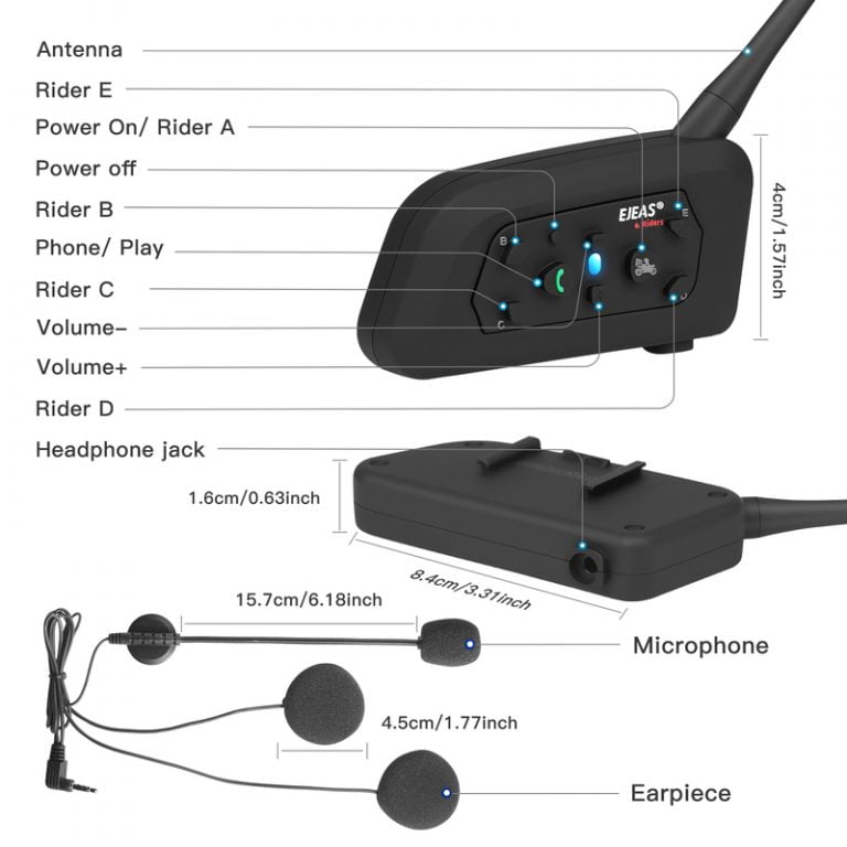 EJEAS V6 Pro (2021 Upgrade) _ Bluetooth Motorcycle Intercom System